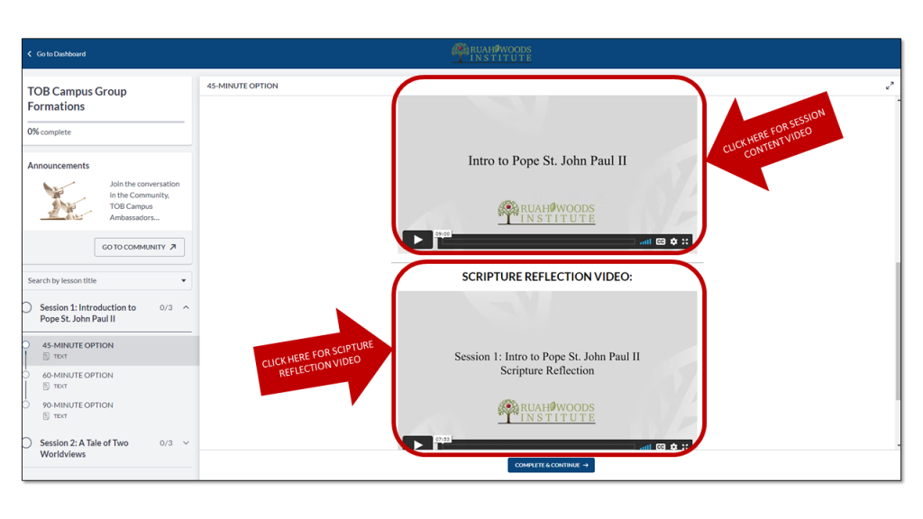 Your TOB Campus Journey Begins Now... | Ruah Woods Institute