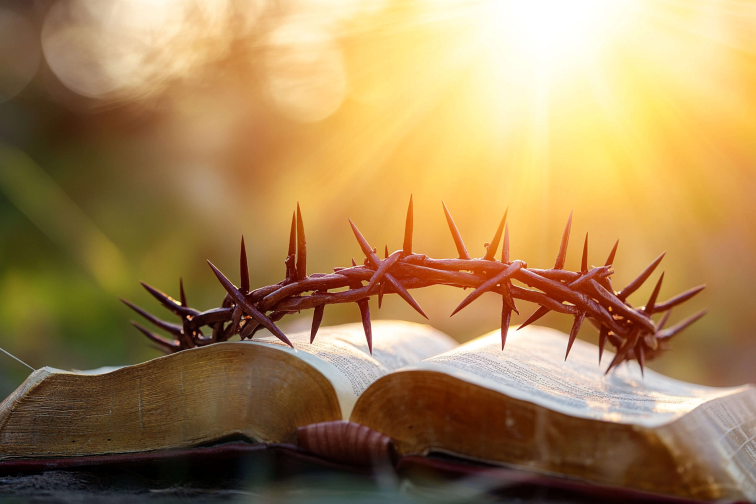 crown of thorns on bible | Ruah Woods Institute